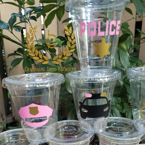 Police Officer Party Cups, Policewoman Party Cups (set of 12)- Police ...