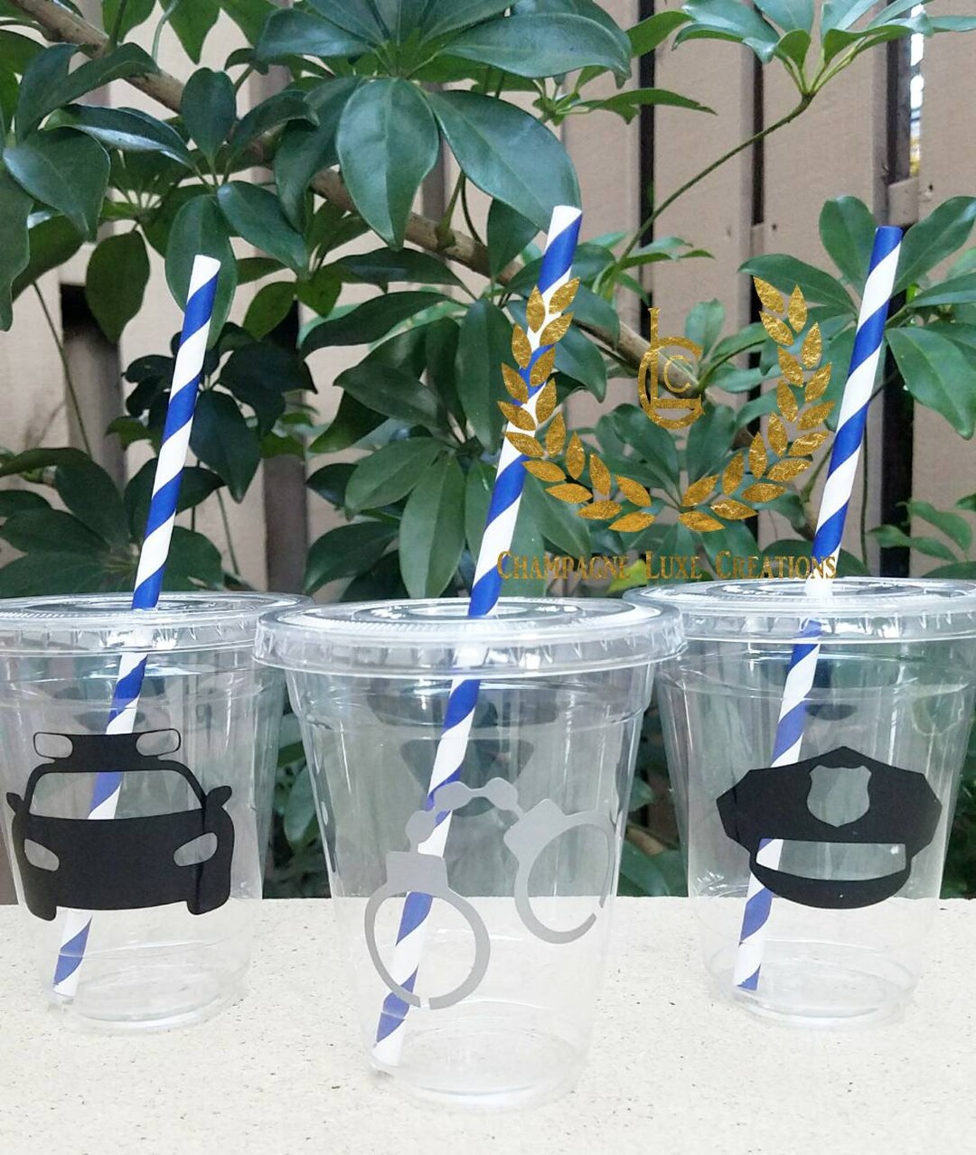 Police Officer Party Cups, Policeman Party Favor Cups (set of 12 ...