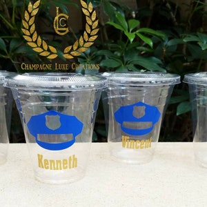 Police Officer Party Cups, Policeman Party Favor Cups (set of 12 ...