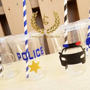 Police Officer Party Cups, Policeman Party Favor Cups (set of 12 ...