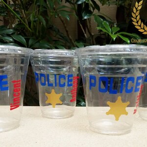 Police Officer Party Cups, Policeman Party Favor Cups (set of 12 ...