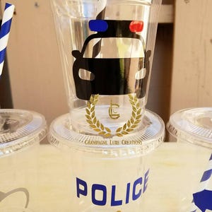 Police Officer Party Cups, Policeman Party Favor Cups (set of 12 ...