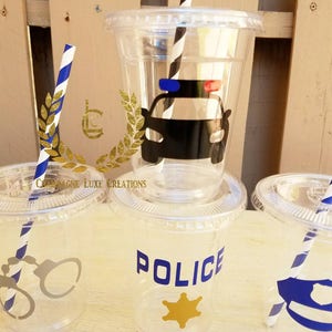 Police Officer Party Cups, Policeman Party Favor Cups (set of 12 ...