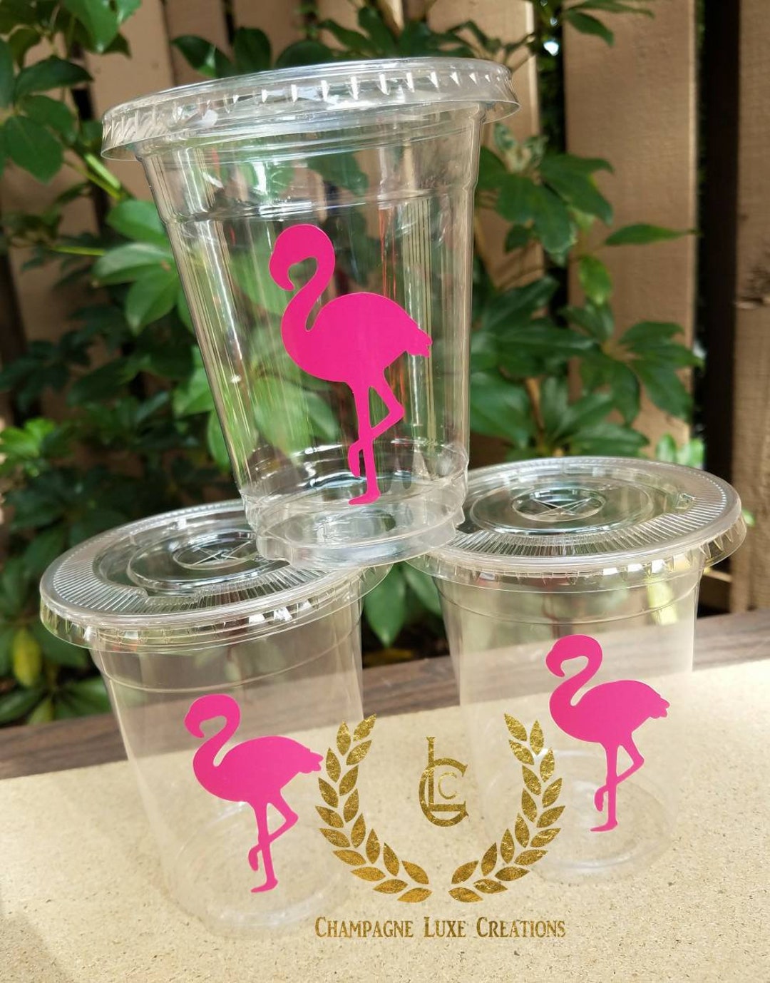 Flamingo Party Cups, Pink Flamingo Favor, Set of 12 - Etsy
