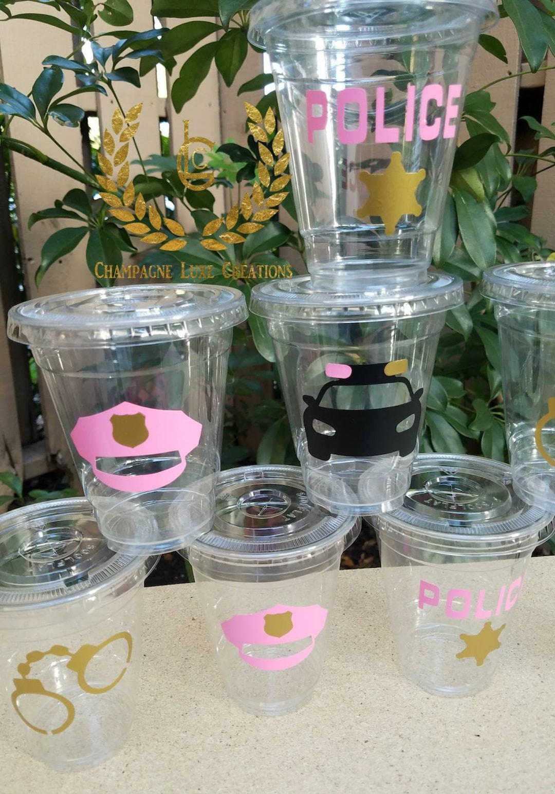 Police Officer Party Cups, Policewoman Party Cups (set of 12)- Police ...