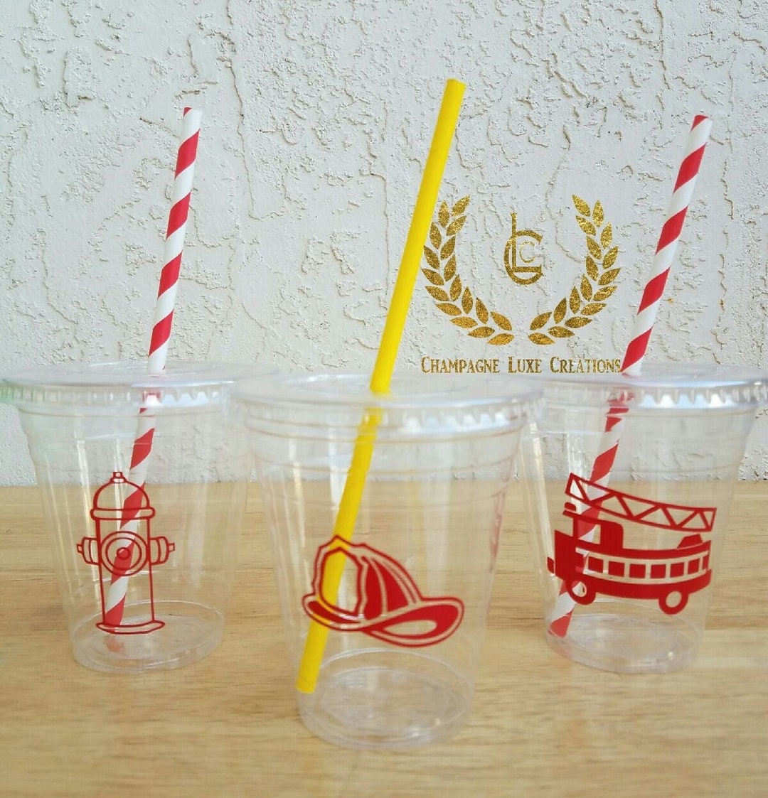 Fireman Party Cups, Fire Truck Birthday, Set of 12 - Etsy