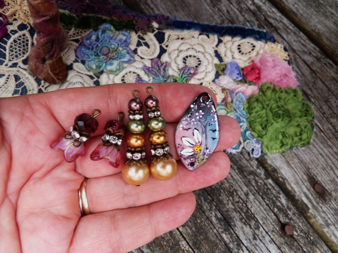 Beads, Set of 5, Handmade, Craft Supplies, DIY, Jewelry Supplies - Etsy