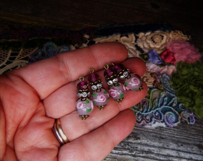 Beads, Set of 4, Handmade, Craft Supplies, DIY, Jewelry Supplies ...
