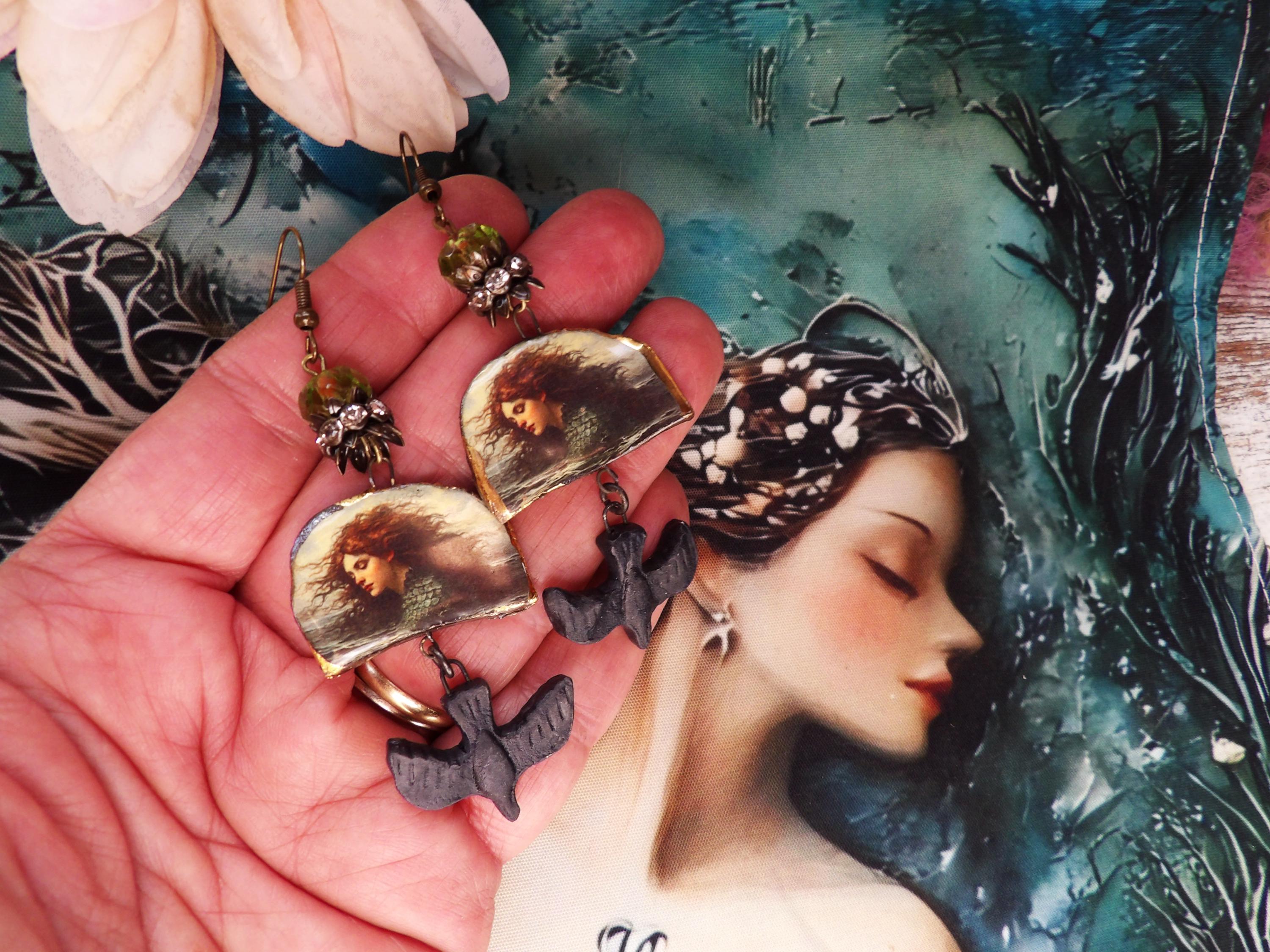 Earrings, Follow the Wind, Handmade, One of a Kind, Dangle Earrings - Etsy