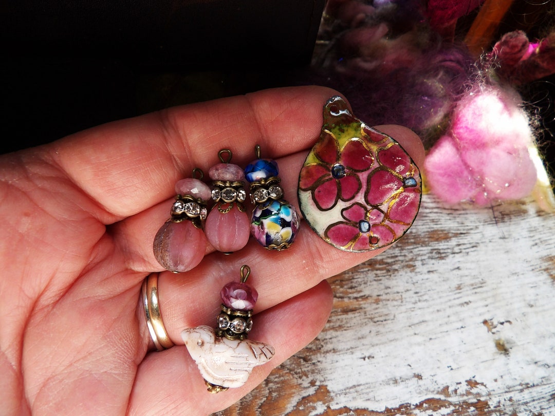 Beads, Set of 5, Handmade, Craft Supplies, DIY, Jewelry Supplies - Etsy