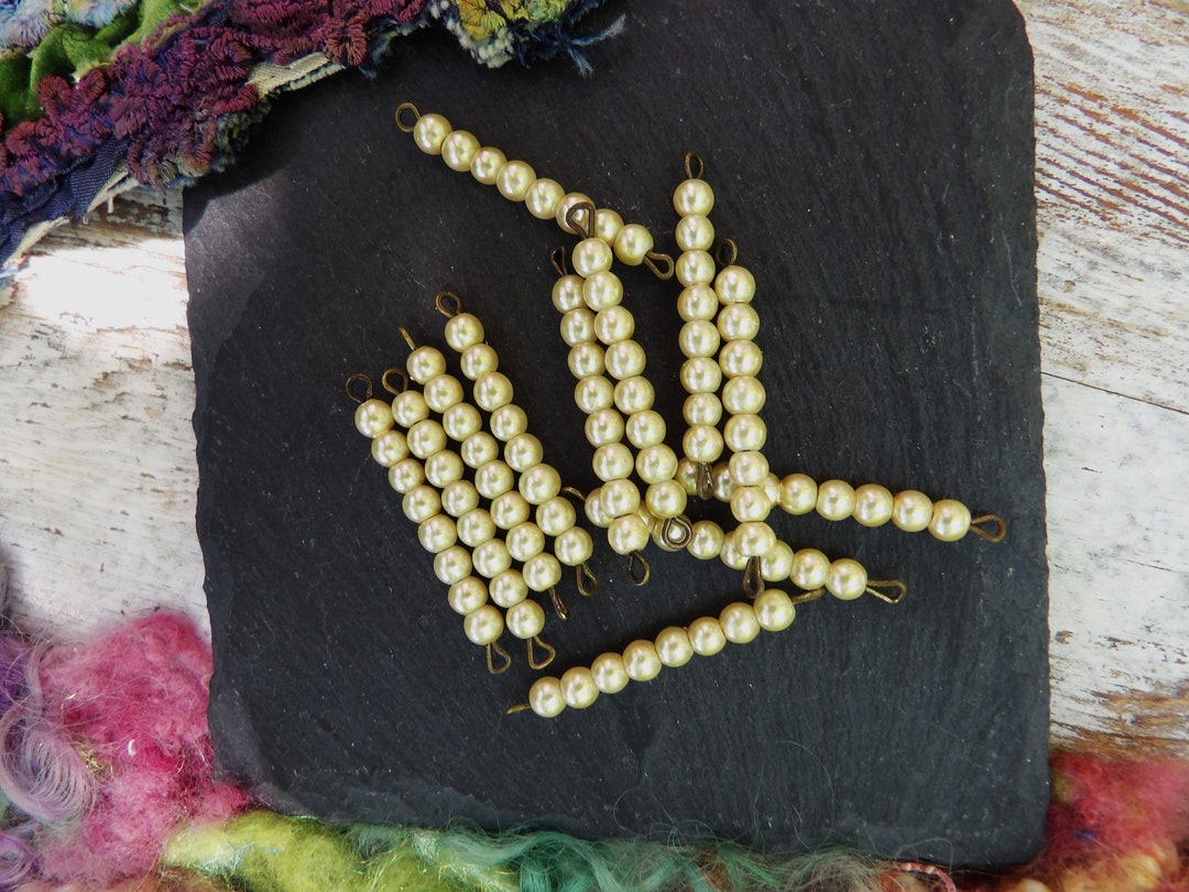 Beads, Connectors, Set of 12, Handmade, Craft Supplies, Jewelry ...