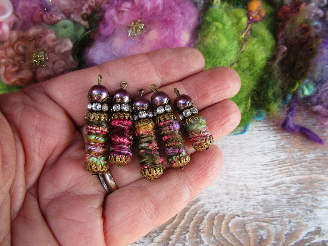 Beads, Set of 5, Handmade, Bohemian, Craft Supplies, Boho Beads, DIY - Etsy