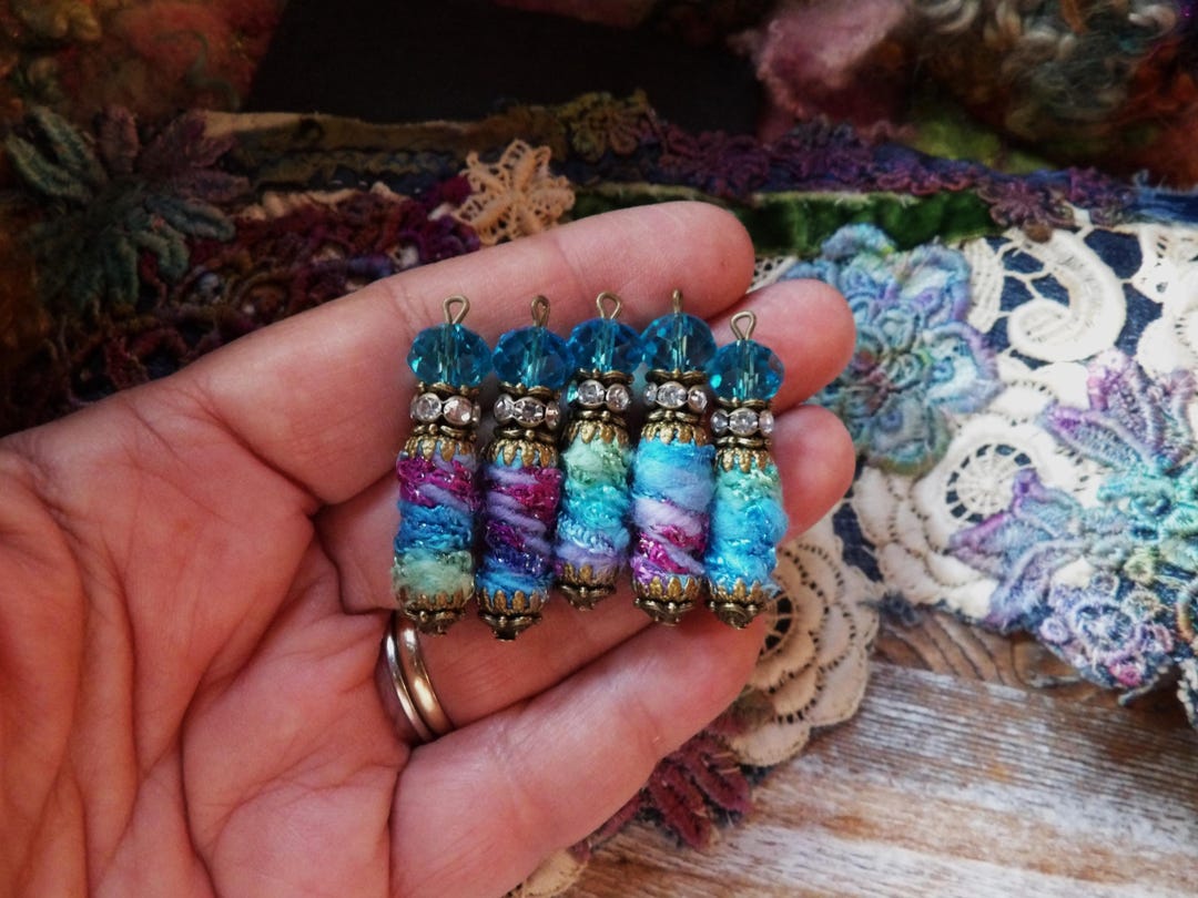 Beads, Set of 5, Handmade, Bohemian, Craft Supplies, Boho Beads, DIY - Etsy