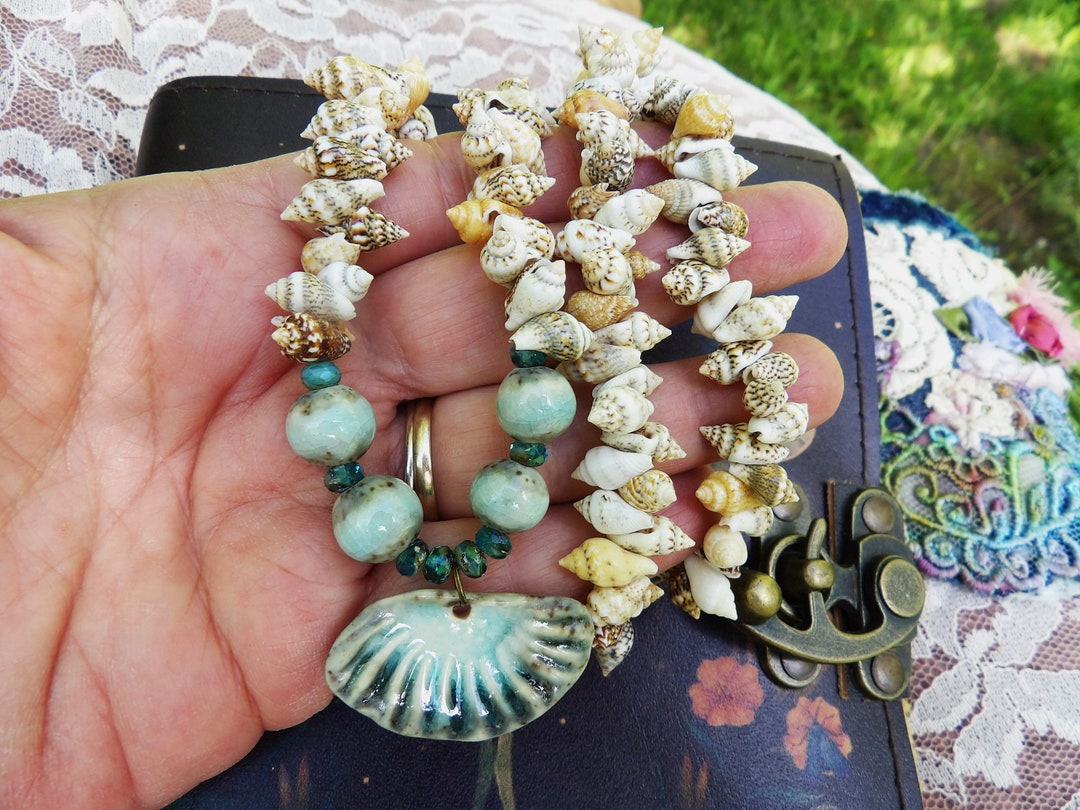 Necklace, Ocean Tidal Pool, Seashells, Handmade, Beach Lover - Etsy