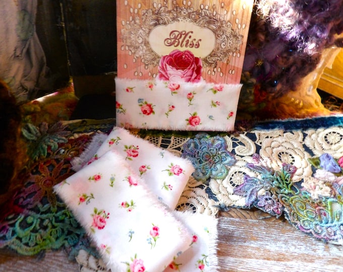 Ribbons, Handmade, Hand Torn Cotton Floral Fabric Strips, Shabby Chic ...