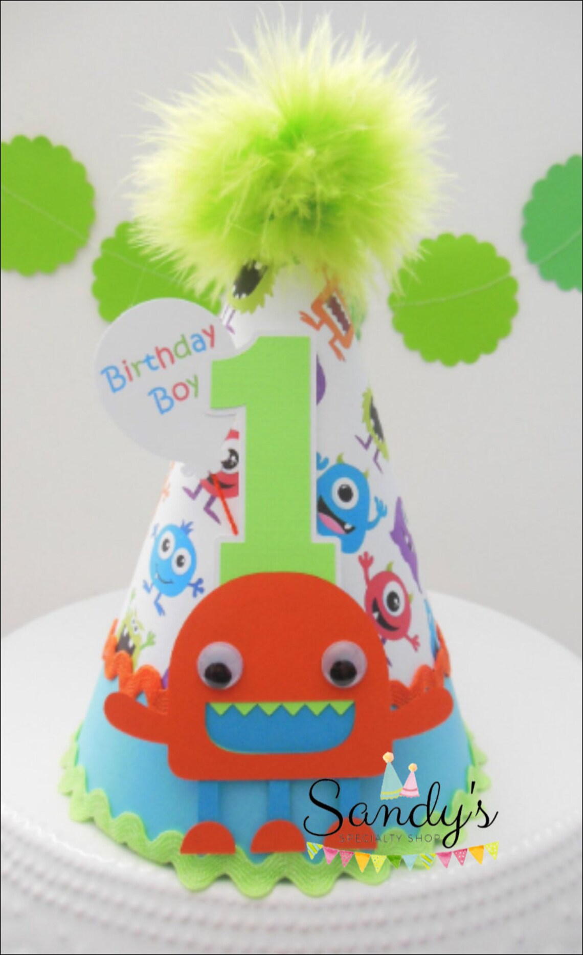 Monster Birthday Party Hat Monster Party Hat Monster - Etsy