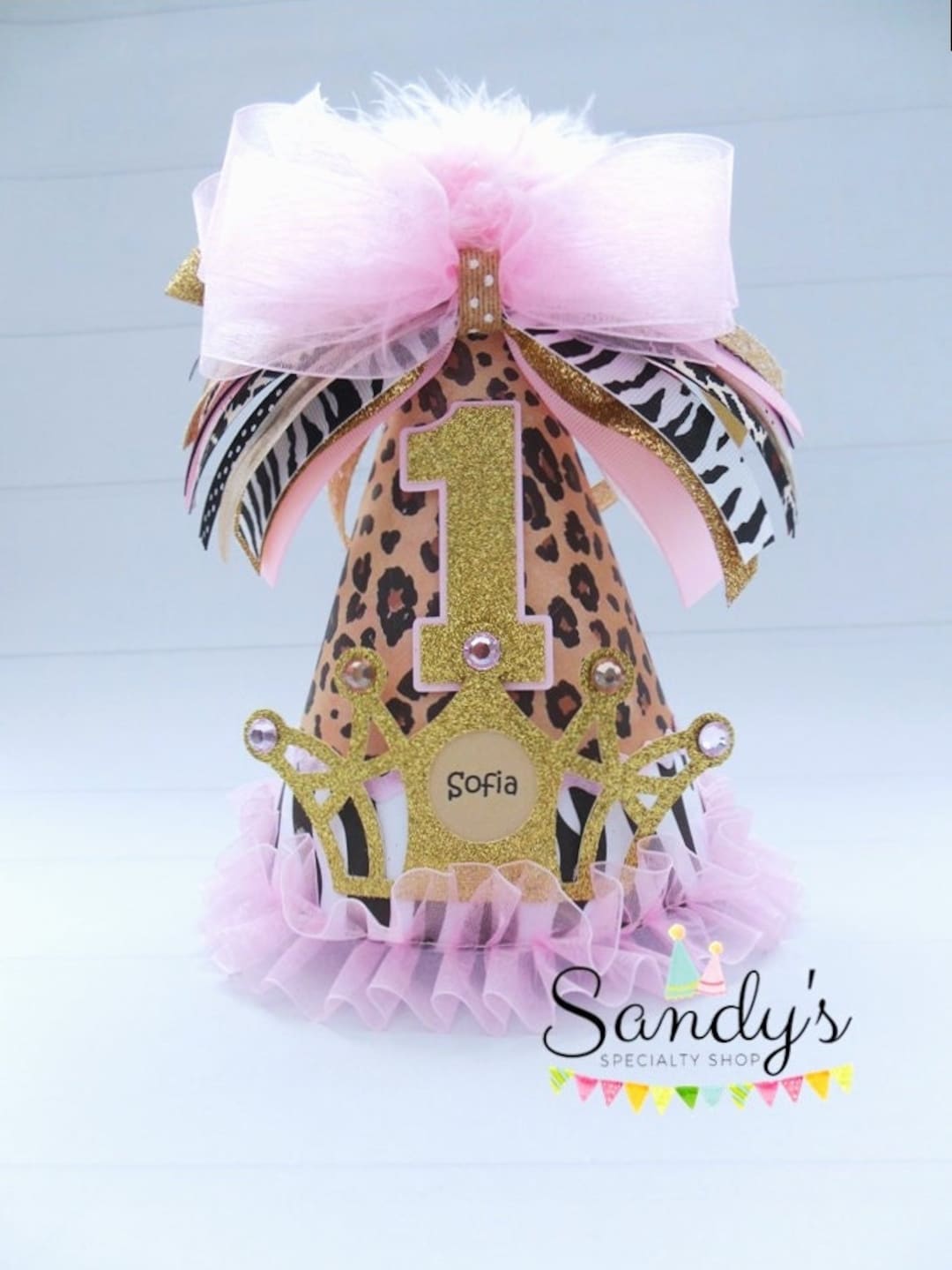 Leopard Party Hat, Cheetah Party Hat, Princess Crown Party Hat, Animal ...