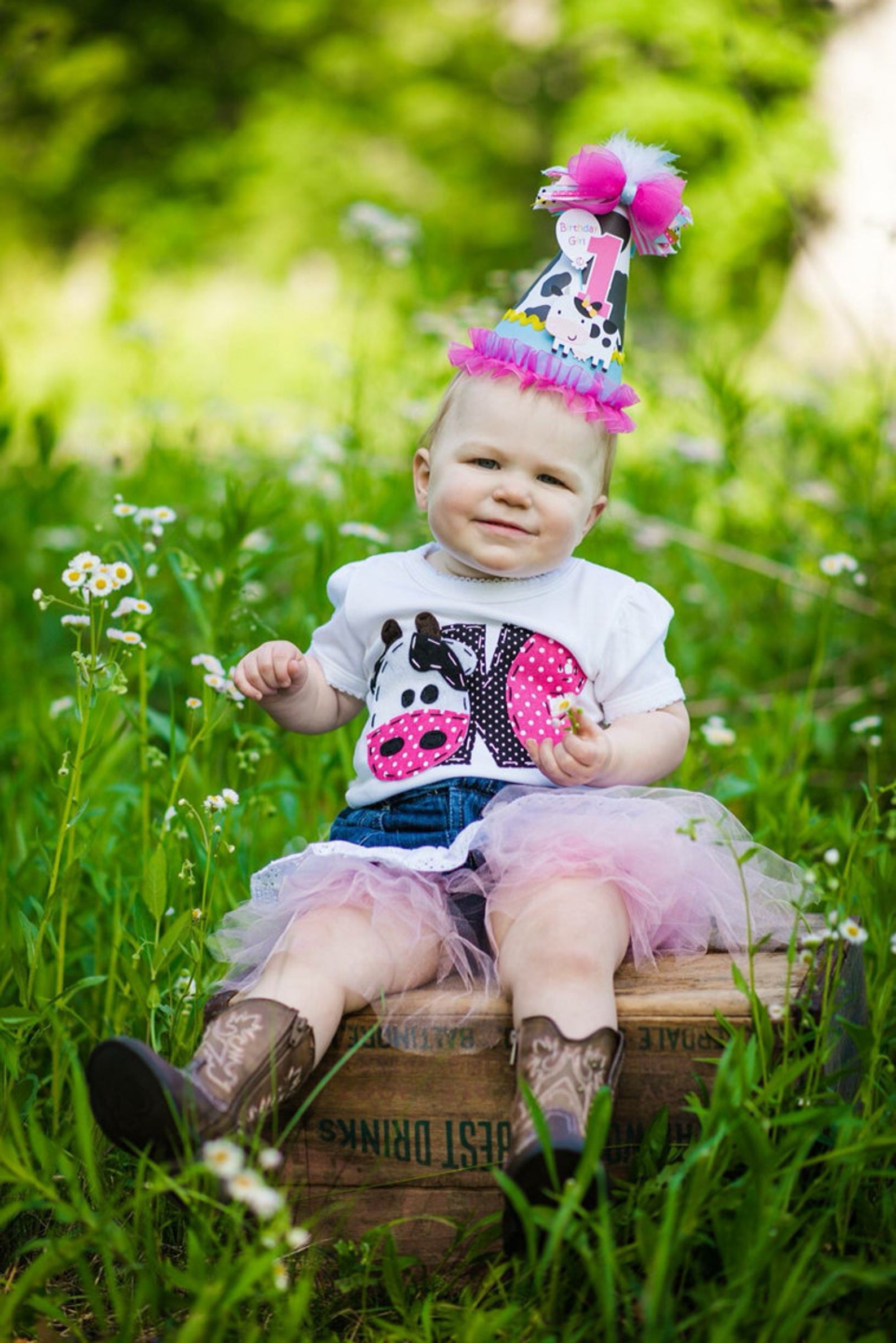 Cow Birthday Party Hat Cow Party Hat Farm Party Hat Cow - Etsy