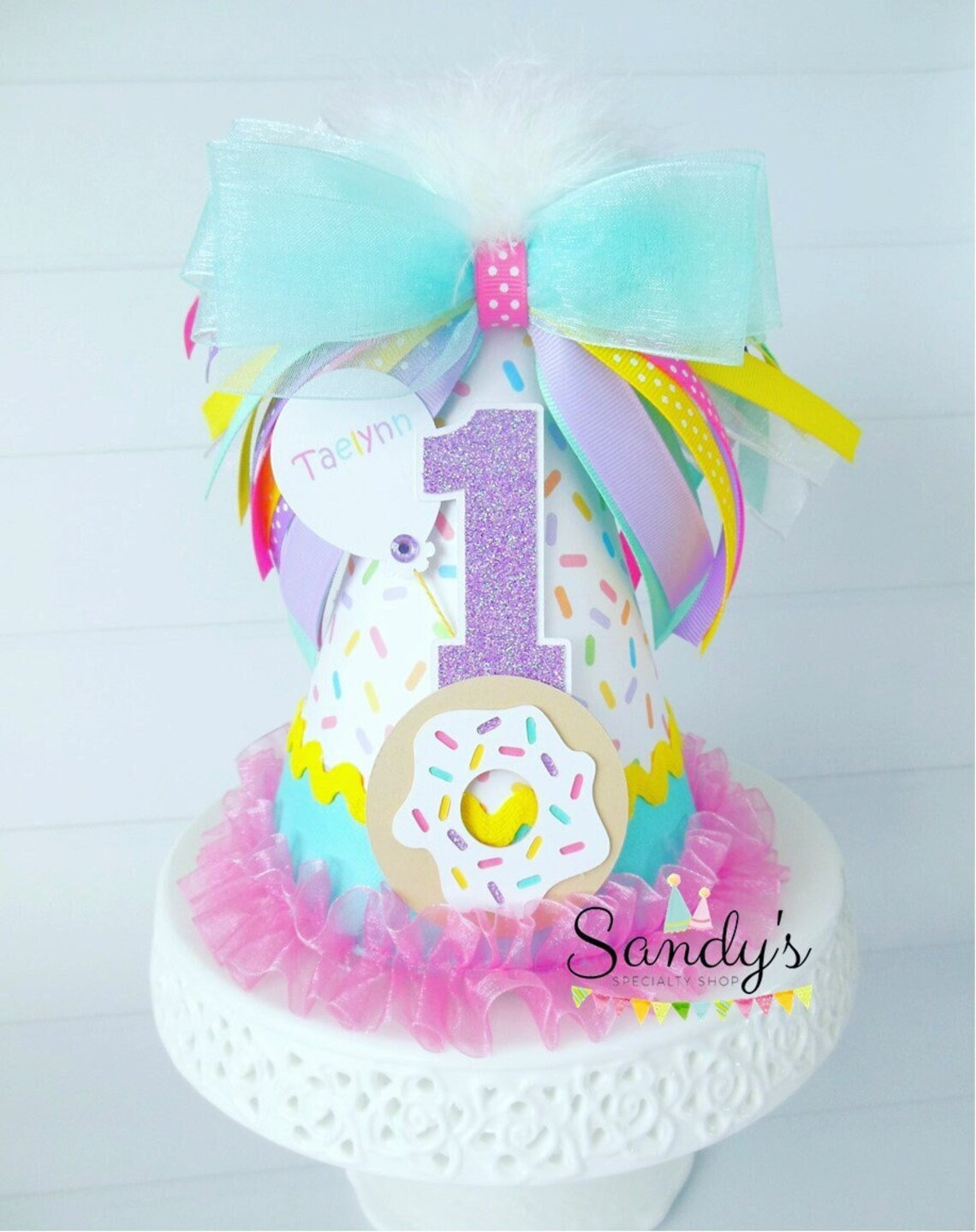 Donuts and Sprinkles Birthday Party Hat Bakery Party White - Etsy