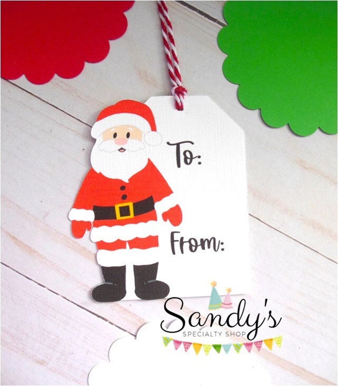 Santa Gift Tags Personalized Santa Gift Tags Christmas Gift - Etsy