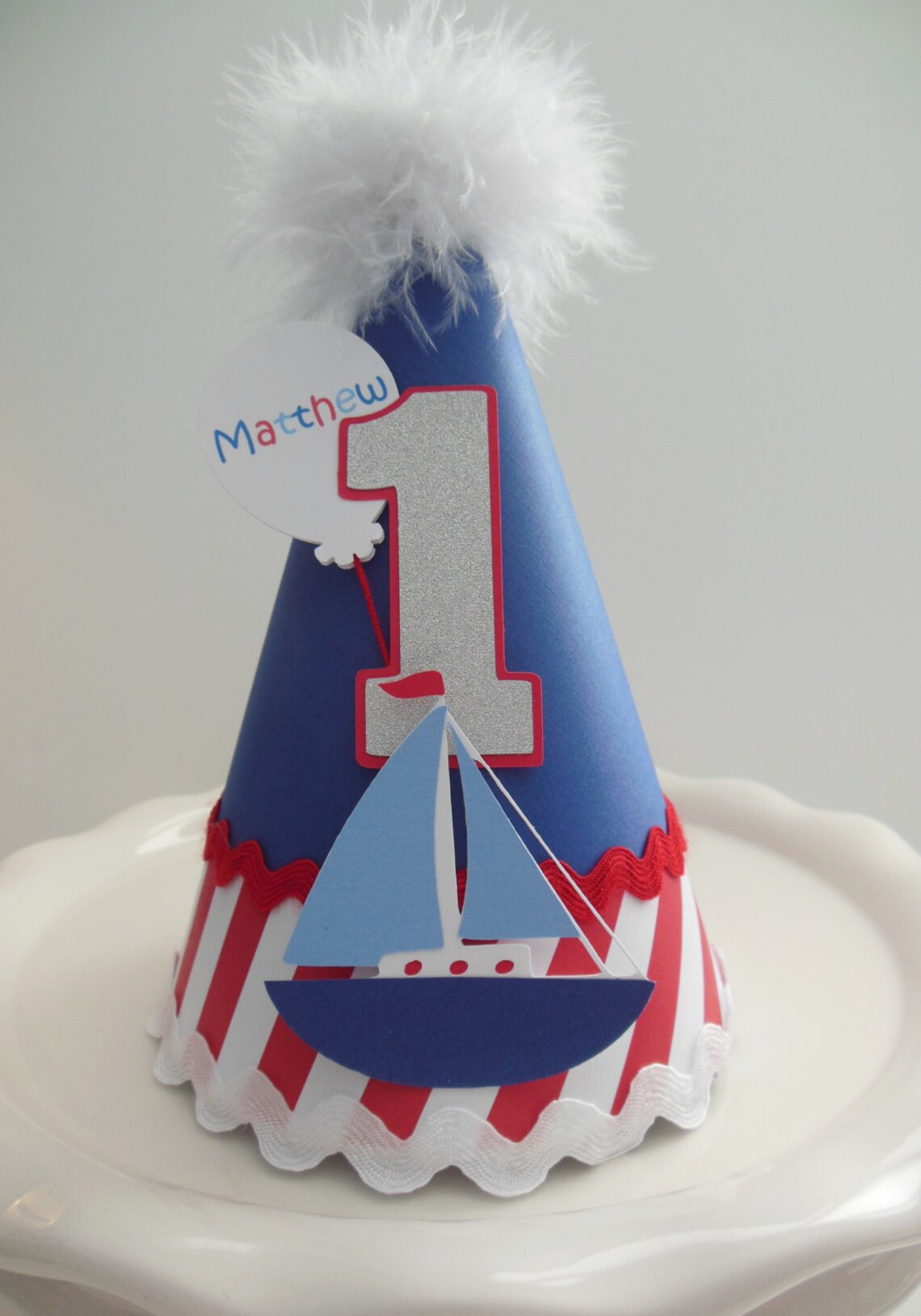 Sailboat Birthday Party Hat Nautical Party Hat Sailor Theme - Etsy