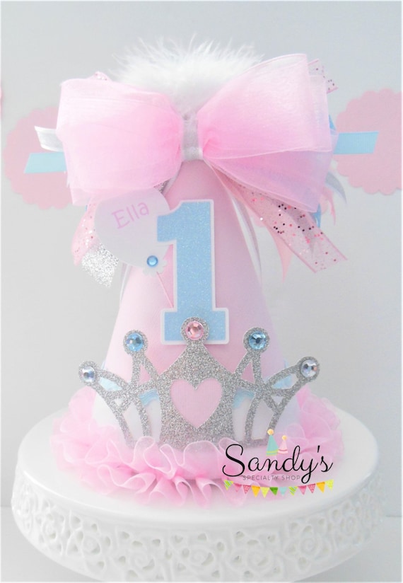 Princess Party Hat, Princess Birthday Hat, Princess Crown, Light Pink ...