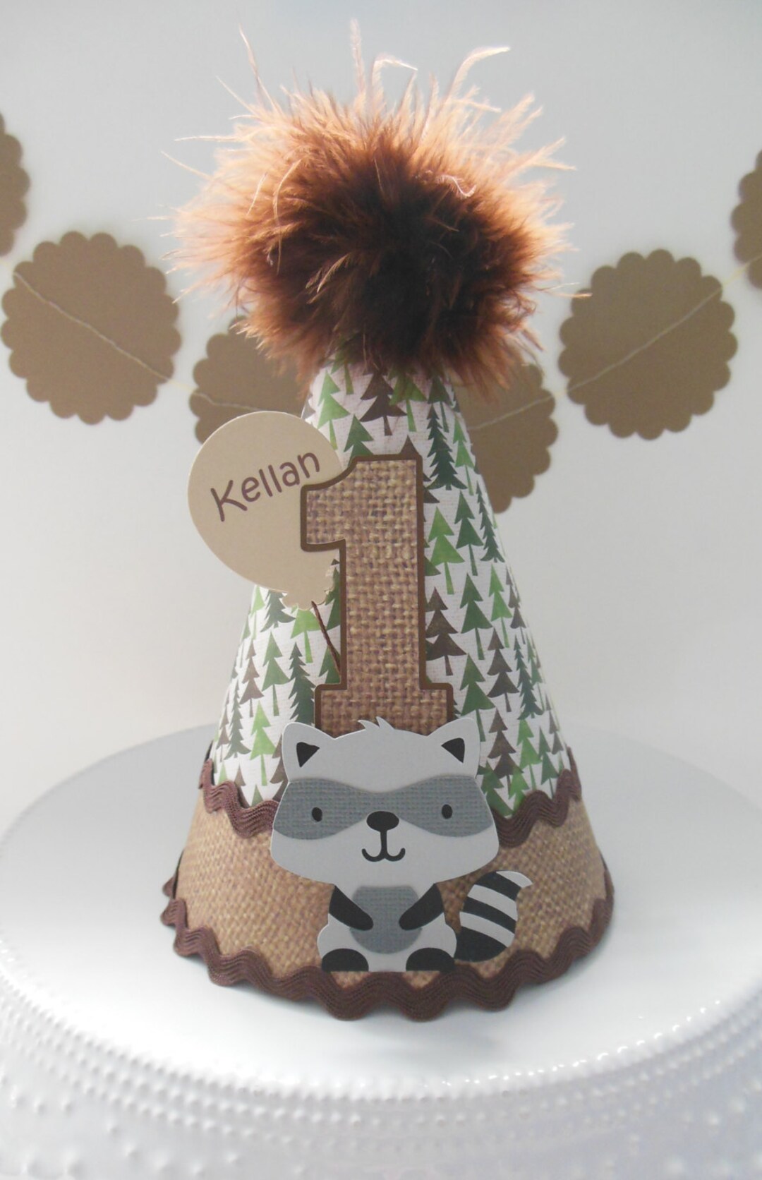 Raccoon Birthday Party Hat, Woodland Party Hat, Woodland Animals ...