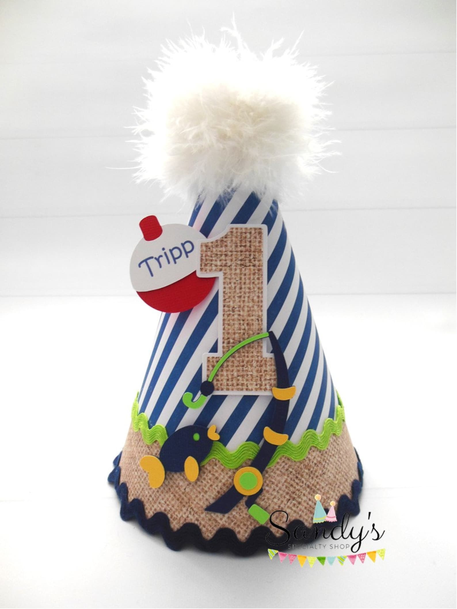 Fishing Birthday Party Hat Big One Birthday Party Hat Navy - Etsy