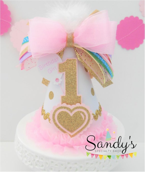 Valentine's Day Birthday Party Hat, Sweetheart, Heart Party Hat, Pink ...