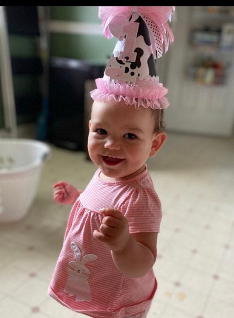 Cow Party Hat Barnyard Birthday Party Hat Farm Party | Etsy