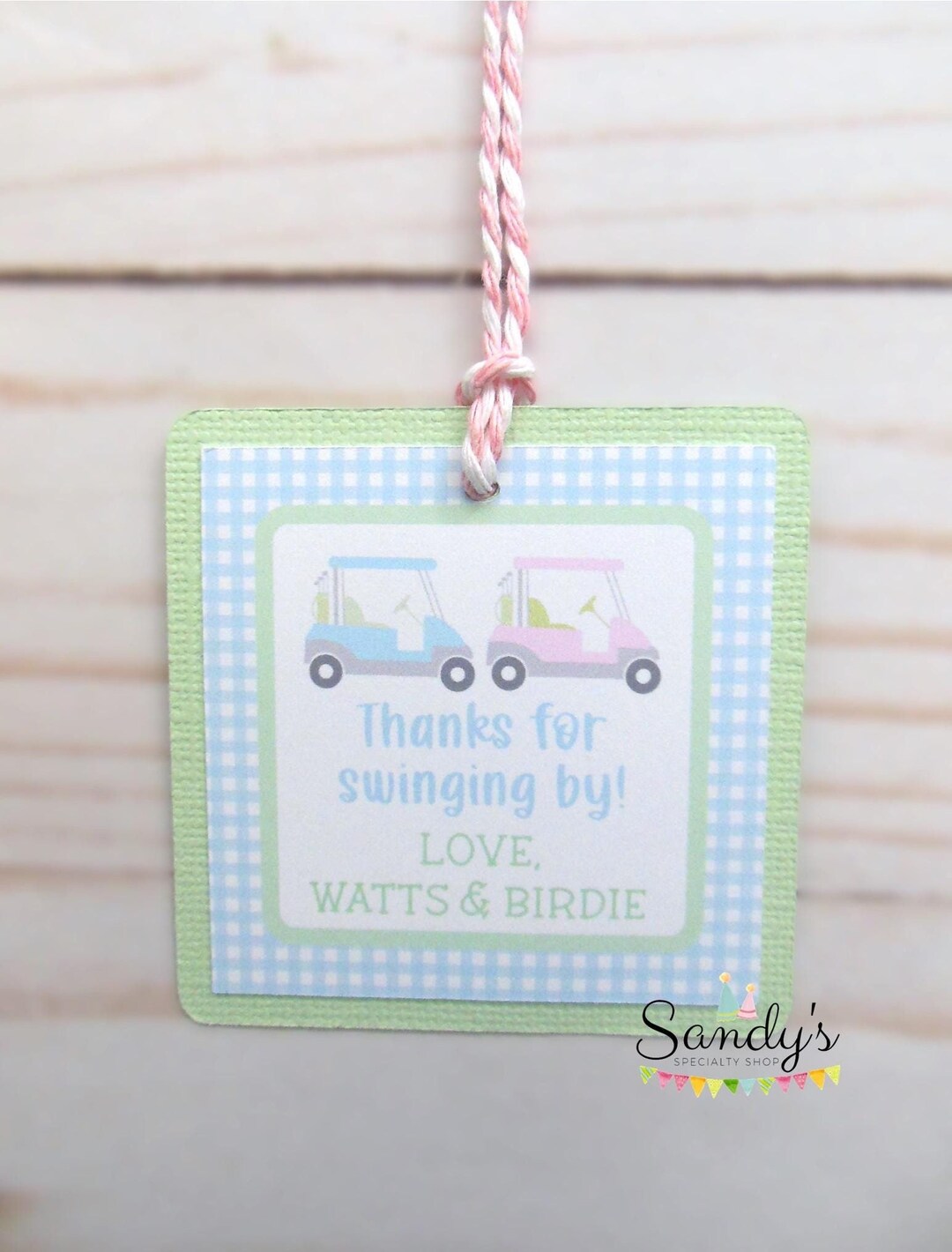 Golf Favor Tags, Golf Cart Tags, Golf Thank You Tags, Twin Golf ...