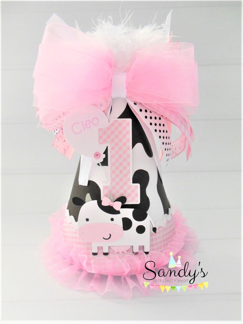 Cow Party Hat Barnyard Birthday Party Hat Farm Party | Etsy