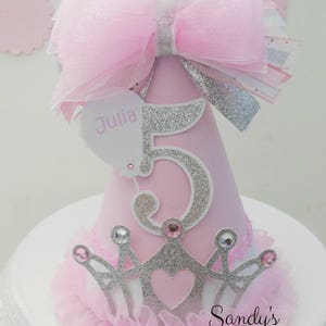 Princess Party Hat, Princess Birthday Hat, Princess Crown, Light Pink ...