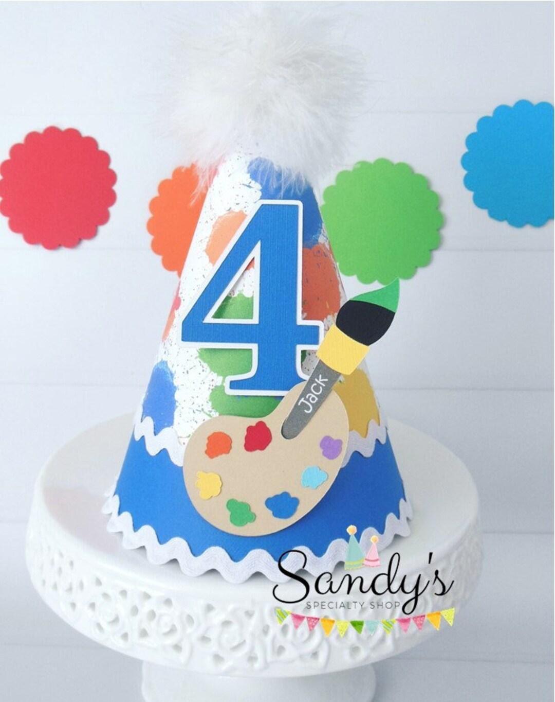 Art Party Hat, Painting Party Hat, Art Birthday, Painting Birthday, Art ...