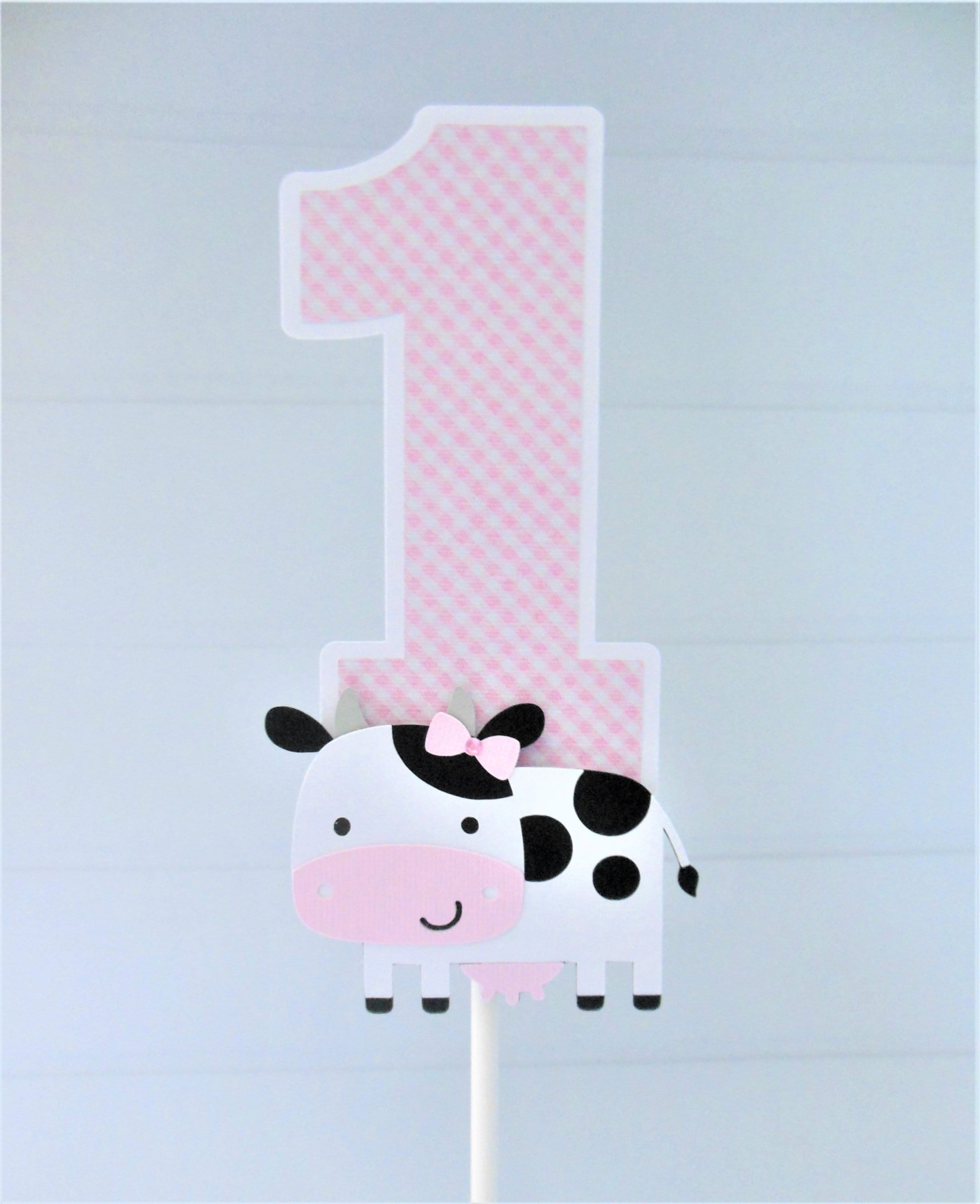 Cow Cake Topper Farm Party Cake Topper Smash Cake | Etsy