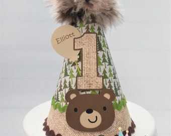 Bear Coloring Paper Crown Woodland Party Party Hat Bear - Etsy