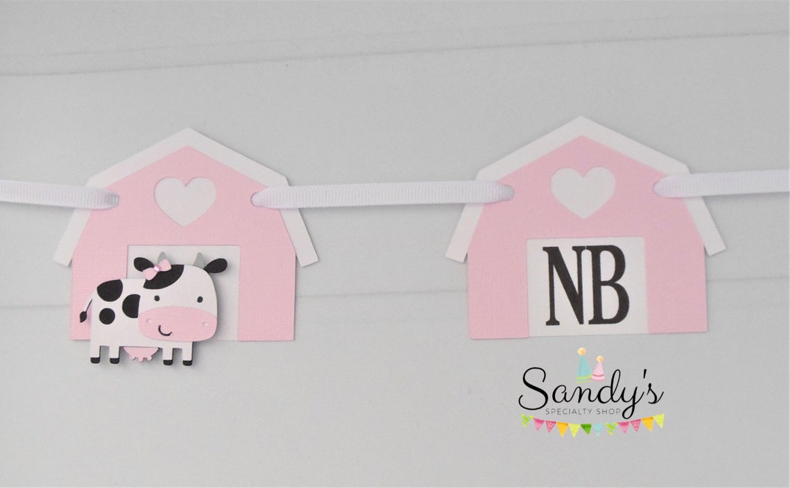 Cow and Barn Photo Banner First Year Photo Banner 1st Year | Etsy
