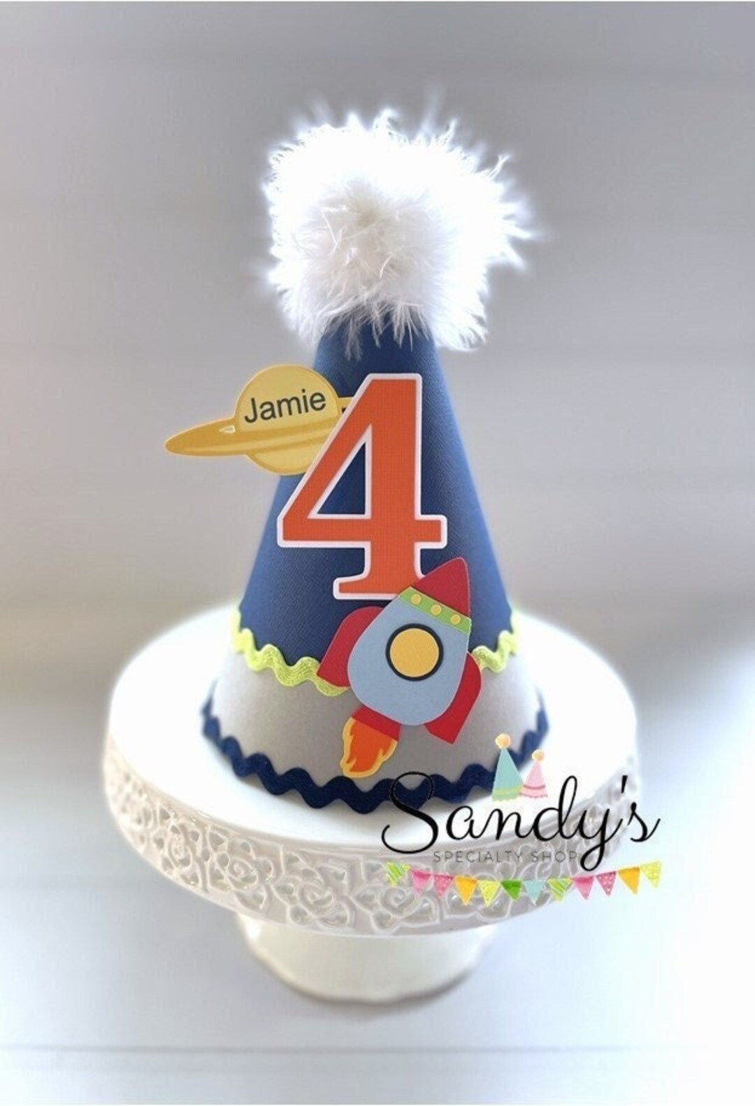 Spaceship Birthday Party Hat, Spaceship Birthday Hat, Rocket Party Hat ...