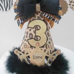 Leopard Party Hat, Cheetah Party Hat, Princess Crown Party Hat, Animal ...