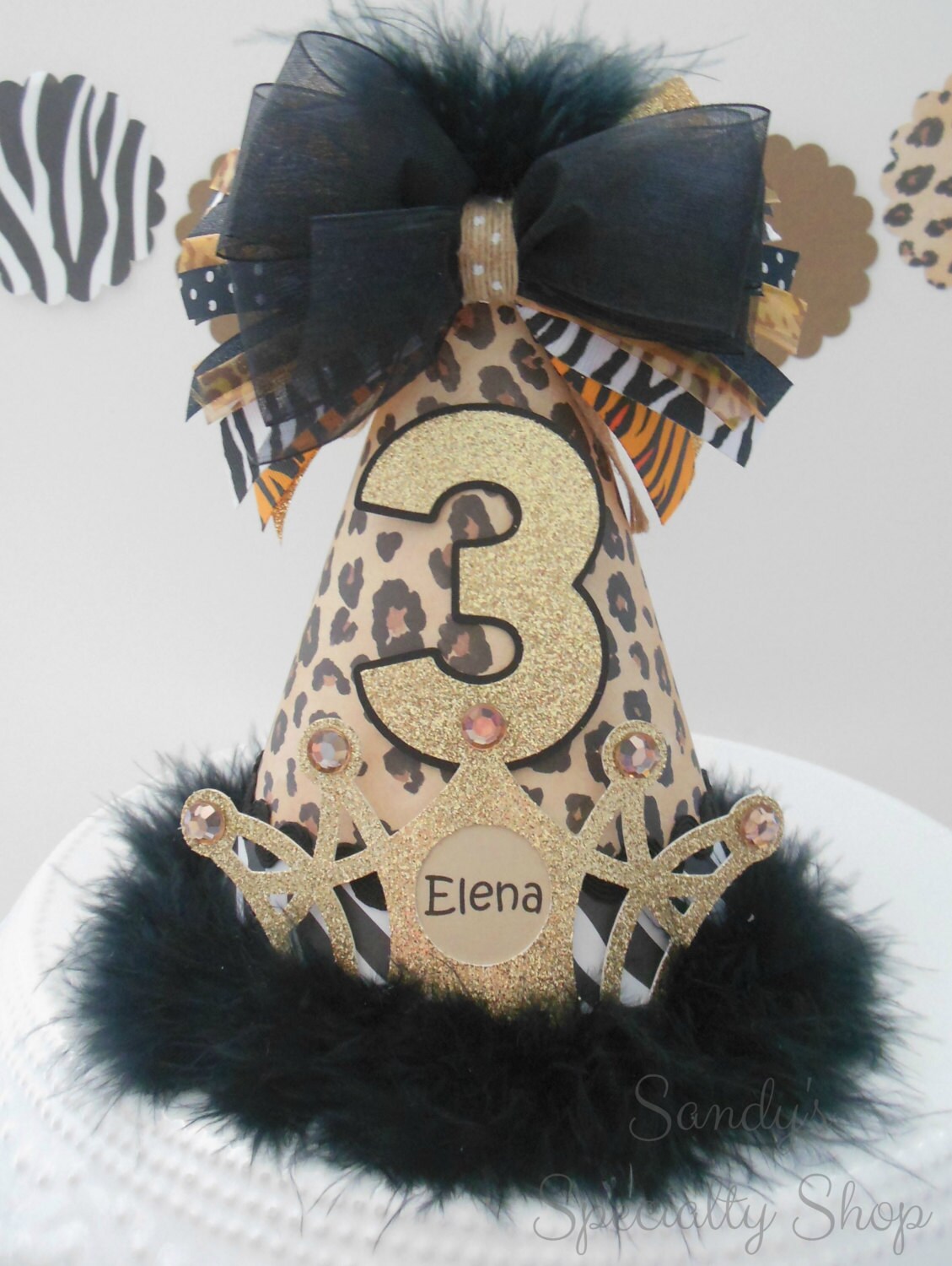 Leopard Party Hat Cheetah Party Hat Princess Crown Party - Etsy Singapore