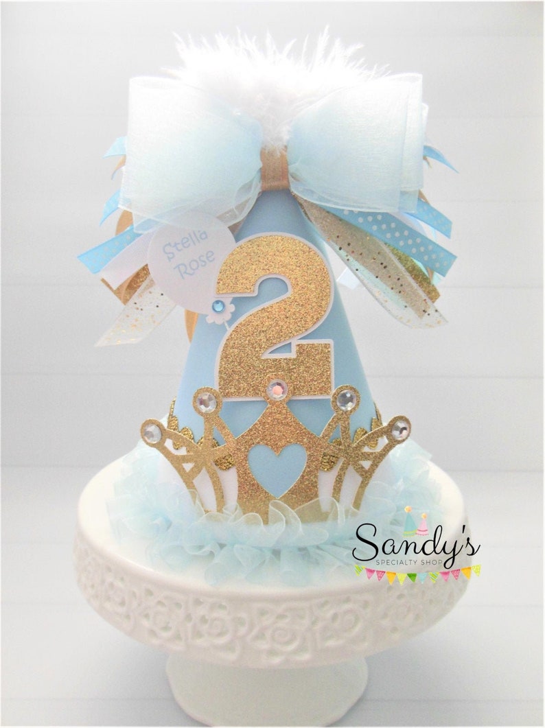 Princess Party Hat, Princess Birthday Hat, Princess Crown Party Hat ...