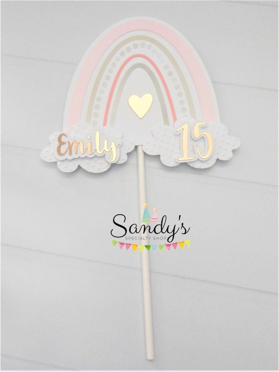 Rainbow Cake Topper, Rainbow Topper, Birthday Cake Topper, Shower Cake ...