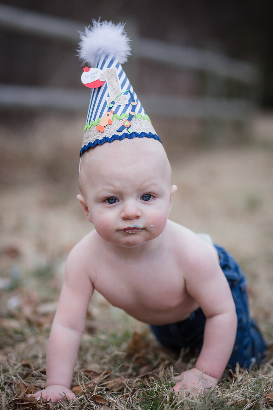 Fishing Birthday Party Hat Big One Birthday Party Hat Navy - Etsy