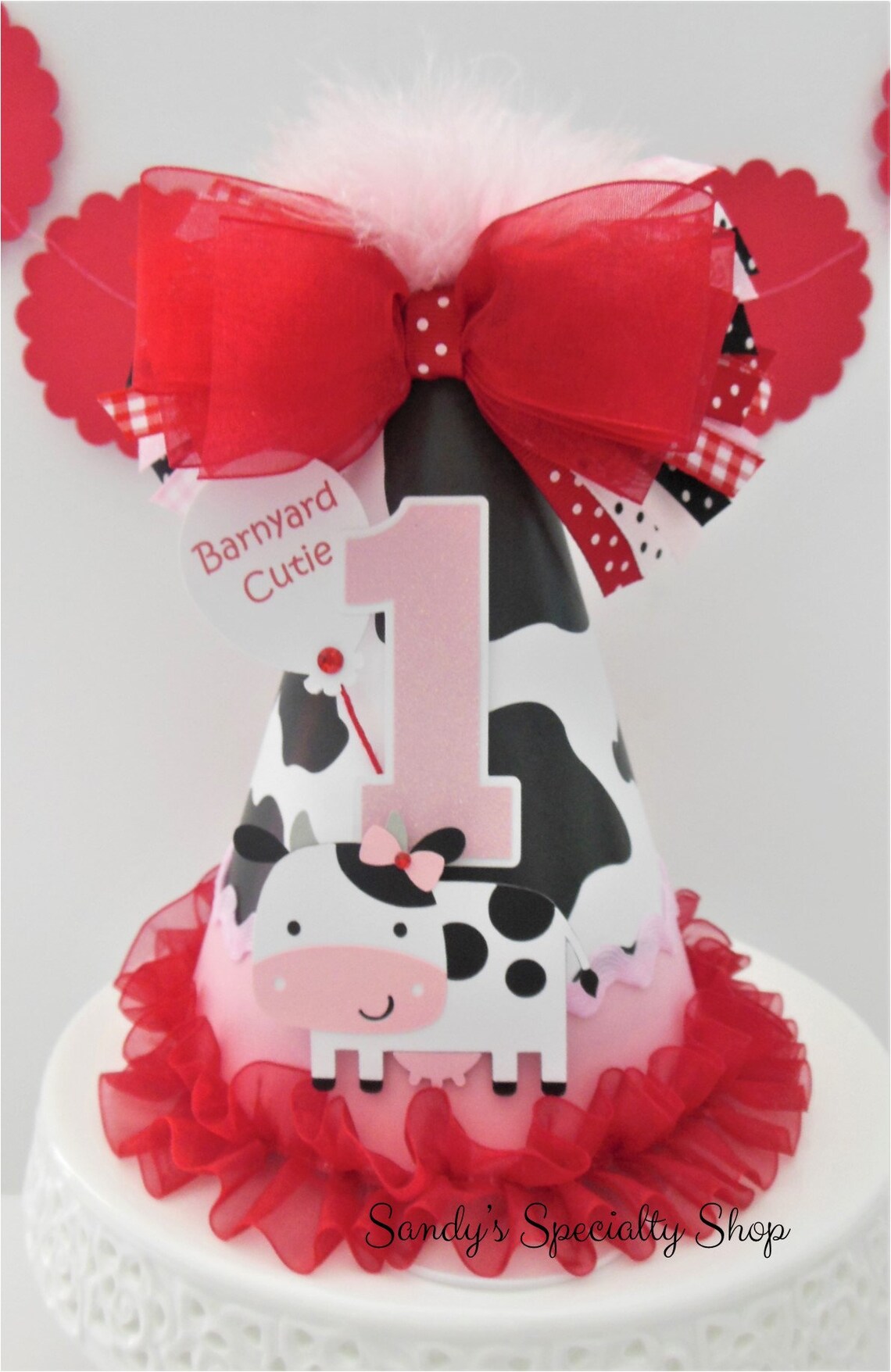 Cow Party Party Hat Barnyard Birthday Party Hat Barnyard - Etsy