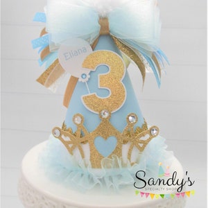 Princess Party Hat, Princess Birthday Hat, Princess Crown Party Hat ...