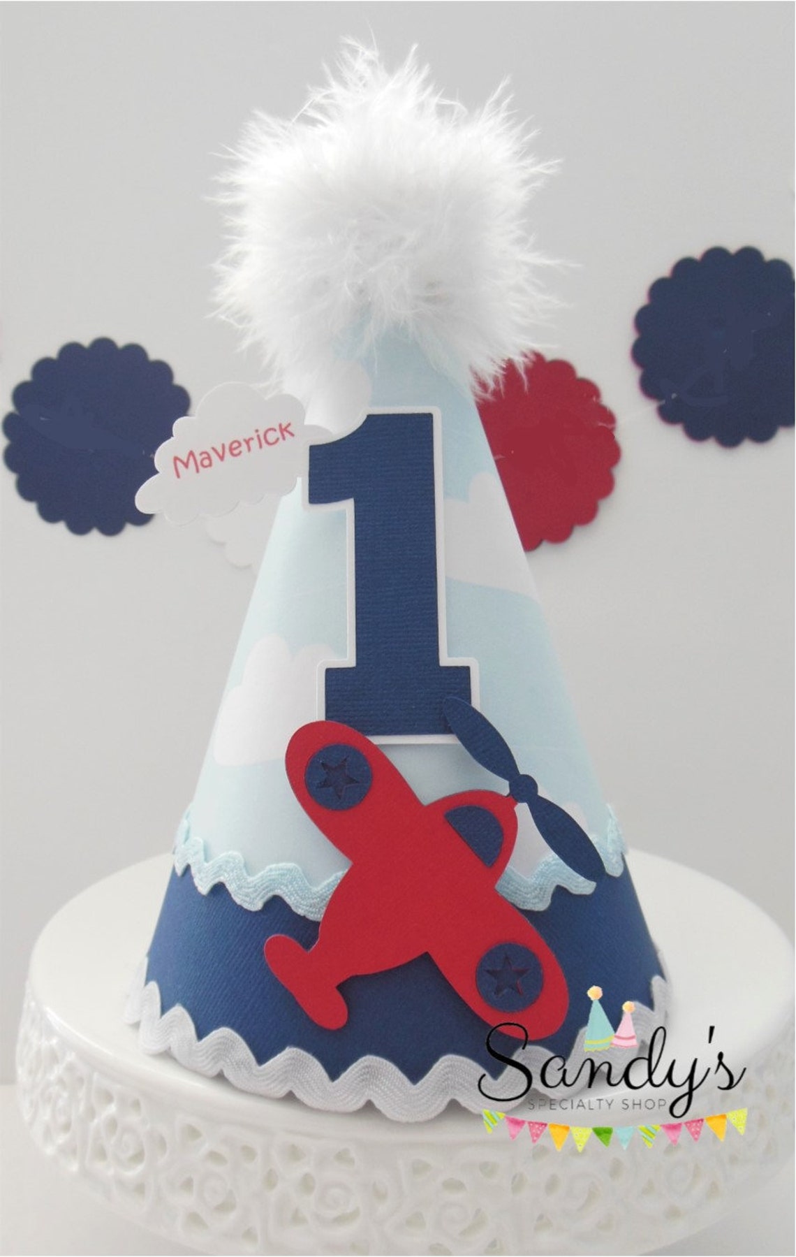 Airplane Birthday Party Hat Time Flies Party Hat Light Blue - Etsy