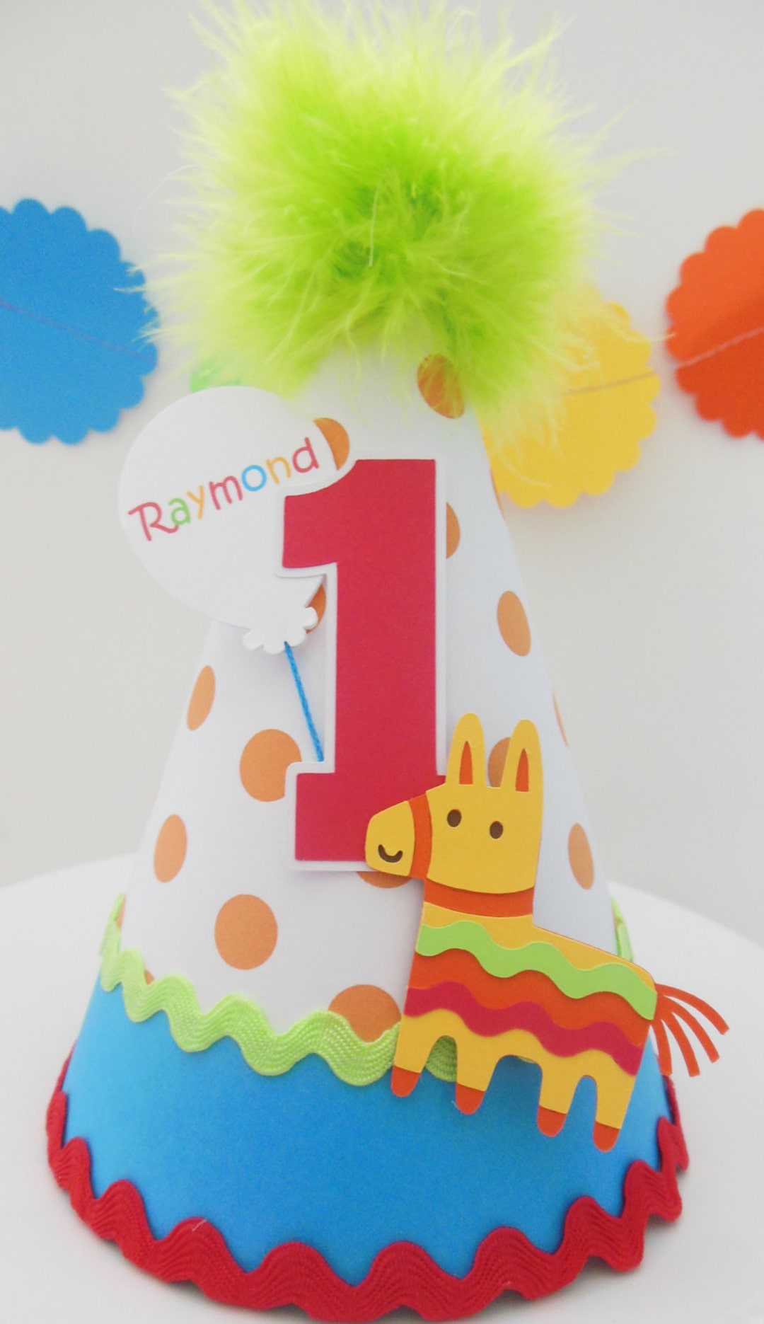 Pinata Birthday Party Hat: Fiesta Theme, Personalized - Etsy