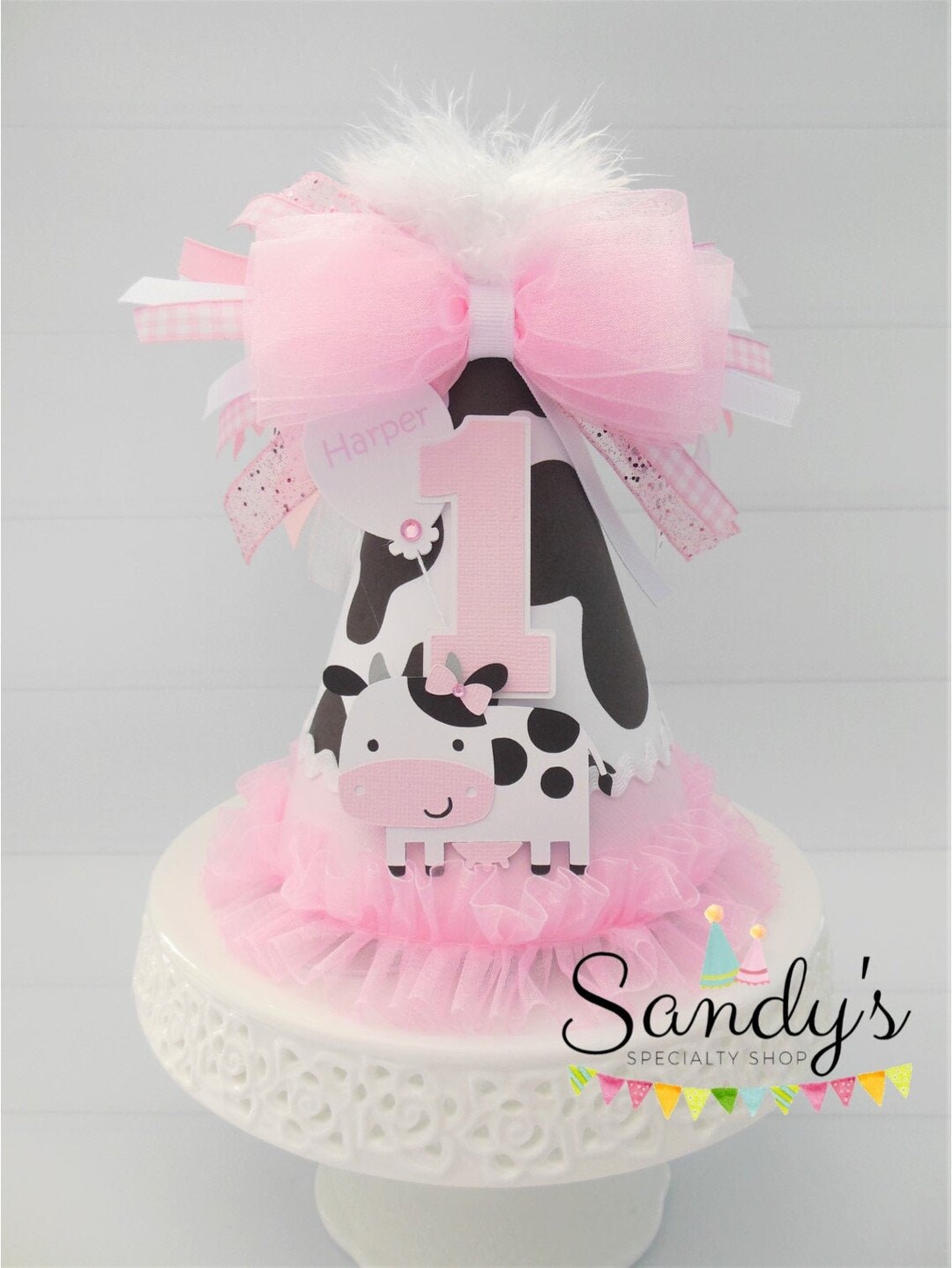 Cow Party Hat, Barnyard Birthday Party Hat, Farm Party, Barnyard Party ...