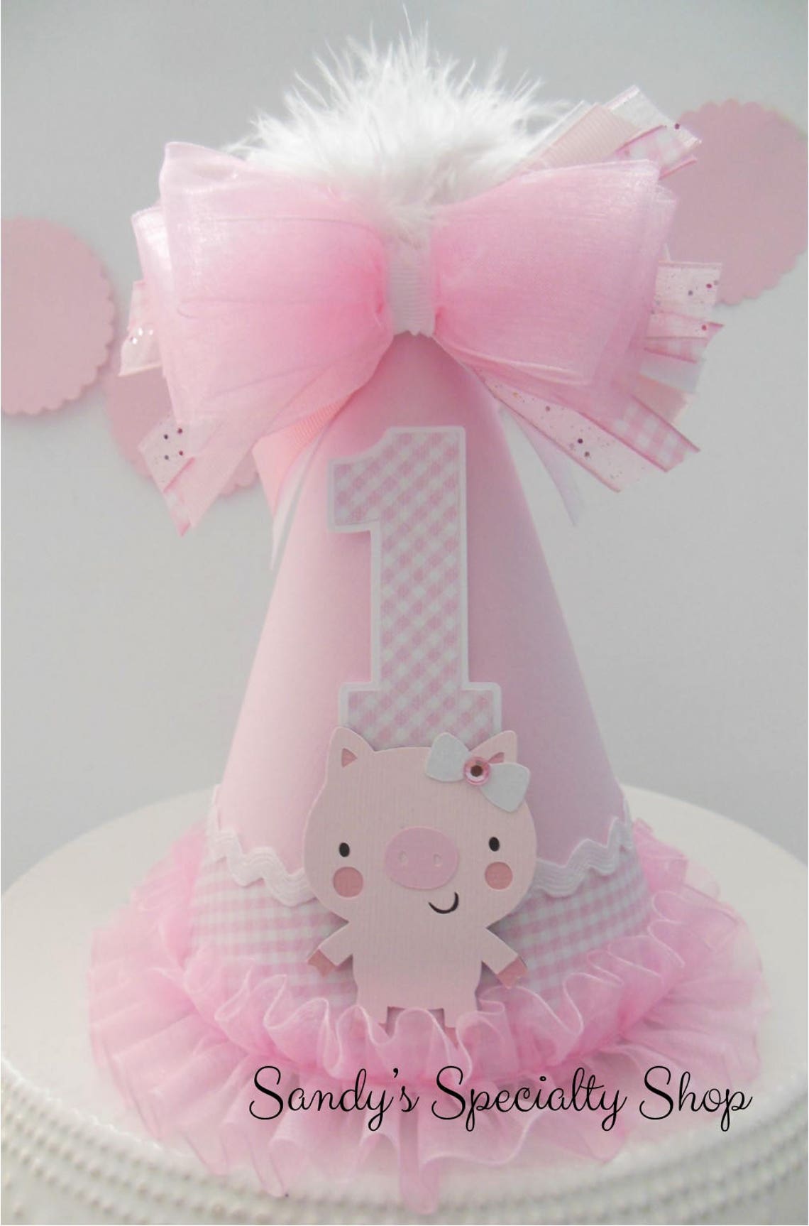 Pig Birthday Party Hat Barnyard Party Hat Farm Birthday | Etsy