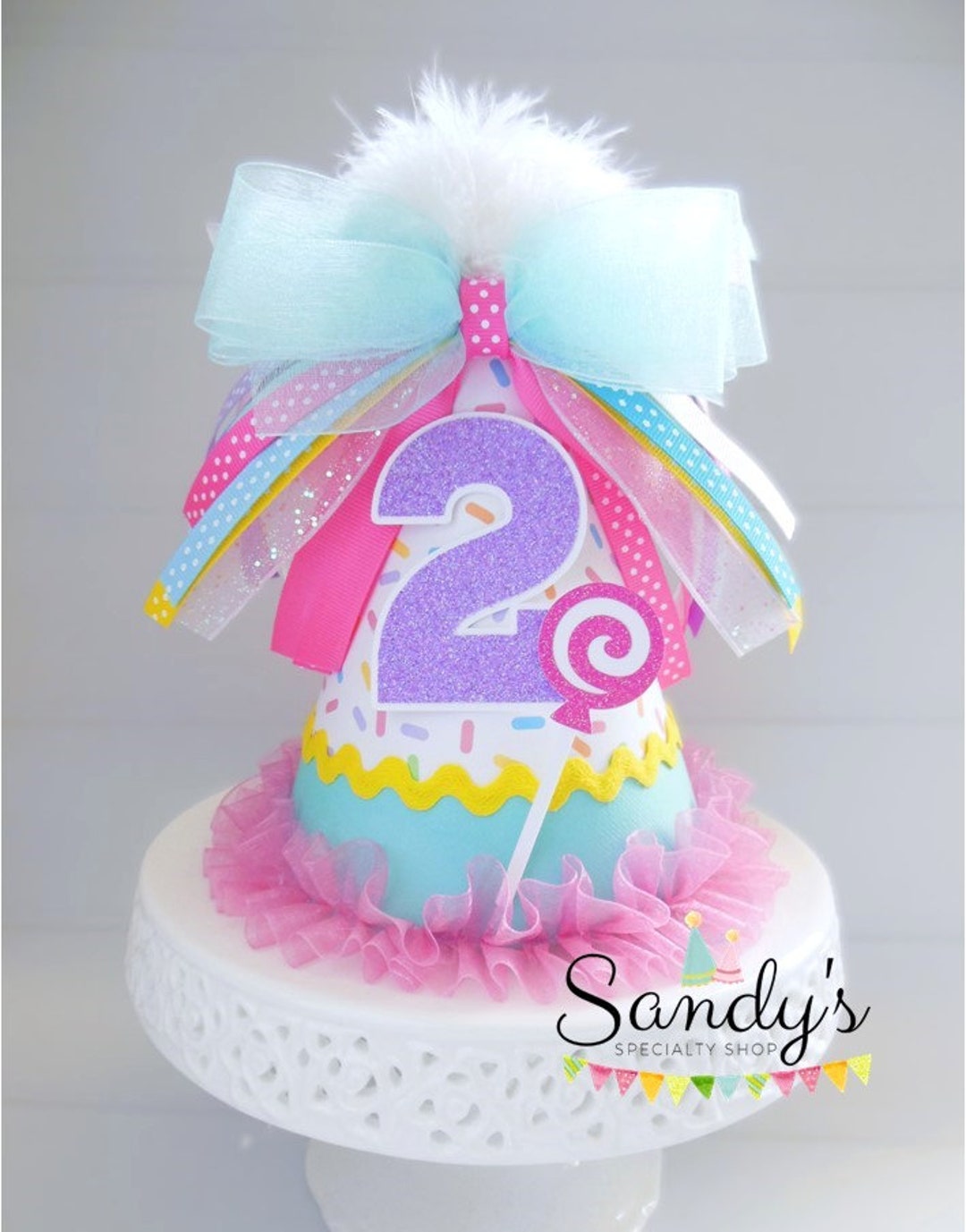 Candy Party Hat, Lollipop Party Hat, Candy Birthday Hat, Sprinkles ...